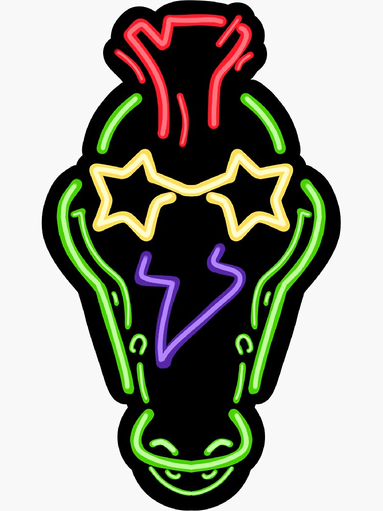 "Montgomery Gator LED face sign" Sticker for Sale by clownishcat ...