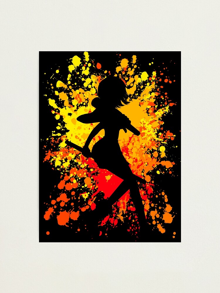 Lámina fotográfica «Nami Paint Splatter camisa inspirada en el animé ...