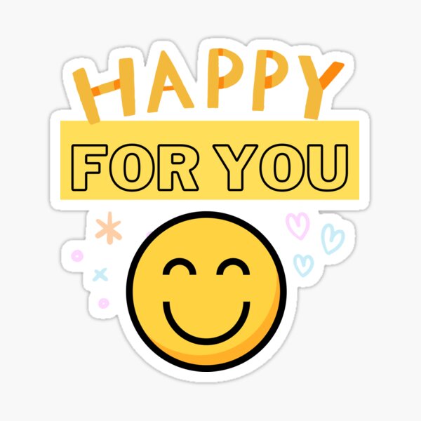 "Happy for you, smaile emoji." Sticker for Sale by Comuhanks | Redbubble