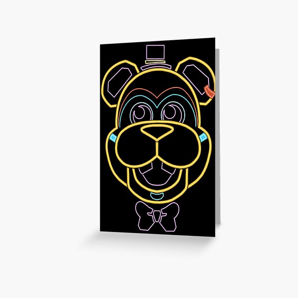 "Freddy Fazbear LED face sign" Greeting Card for Sale by clownishcat ...