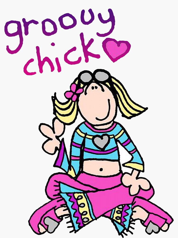 "Groovy Chick Girls 2000s Y2K vintage" Sticker for Sale by MSD-Clothes ...
