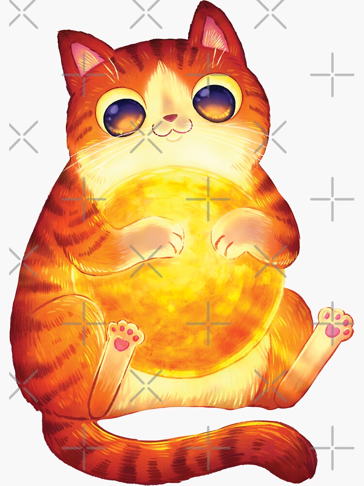 "Sun Cat" Sticker for Sale by michelledraws | Redbubble