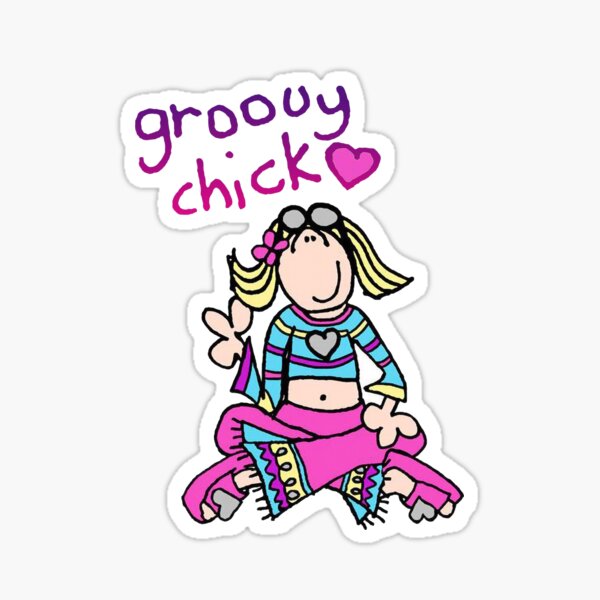 "Groovy Chick Girls 2000s Y2K vintage" Sticker for Sale by MSD-Clothes ...