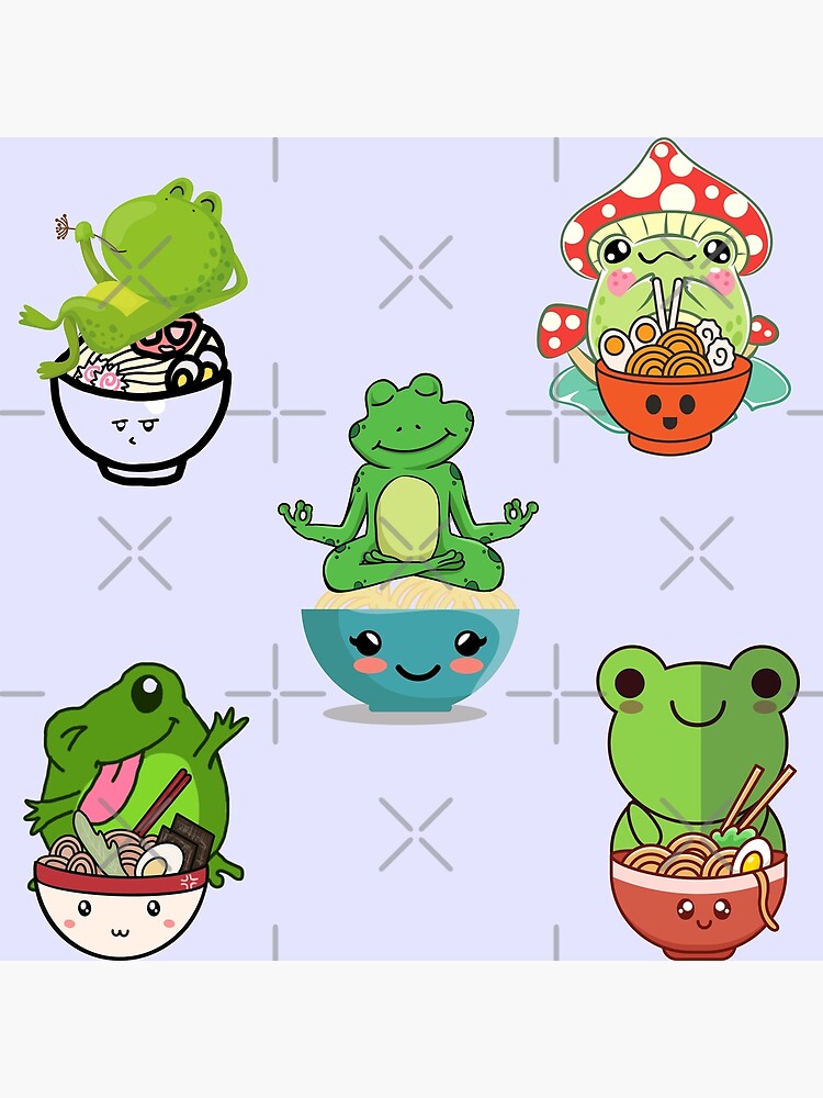 "Kawaii Ramen Frog Pack | kawaii frog ramen Pack | Cute Frog Pack ...