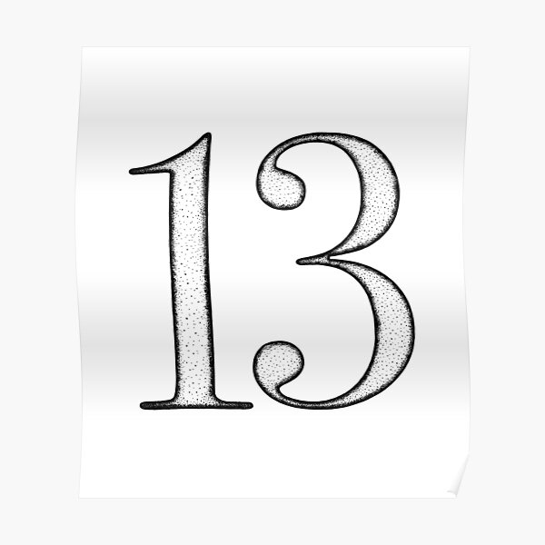 "Dotart/Dotwork illustration of Number 13" Poster for Sale by ...