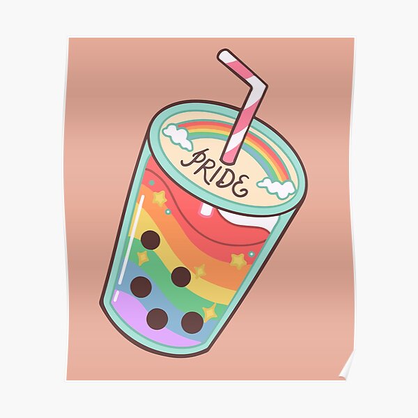 "Milk Shake Pride Rainbow" Poster for Sale by bububearshop | Redbubble