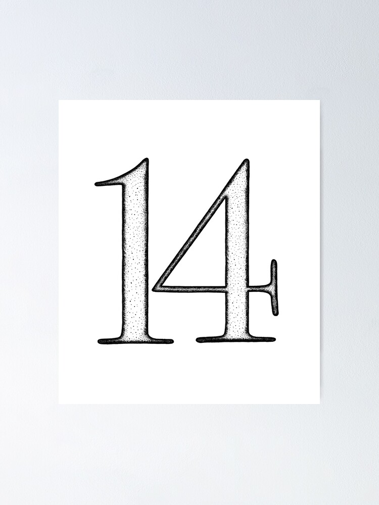 "Dotart/Dotwork illustration of Number 14" Poster for Sale by ...