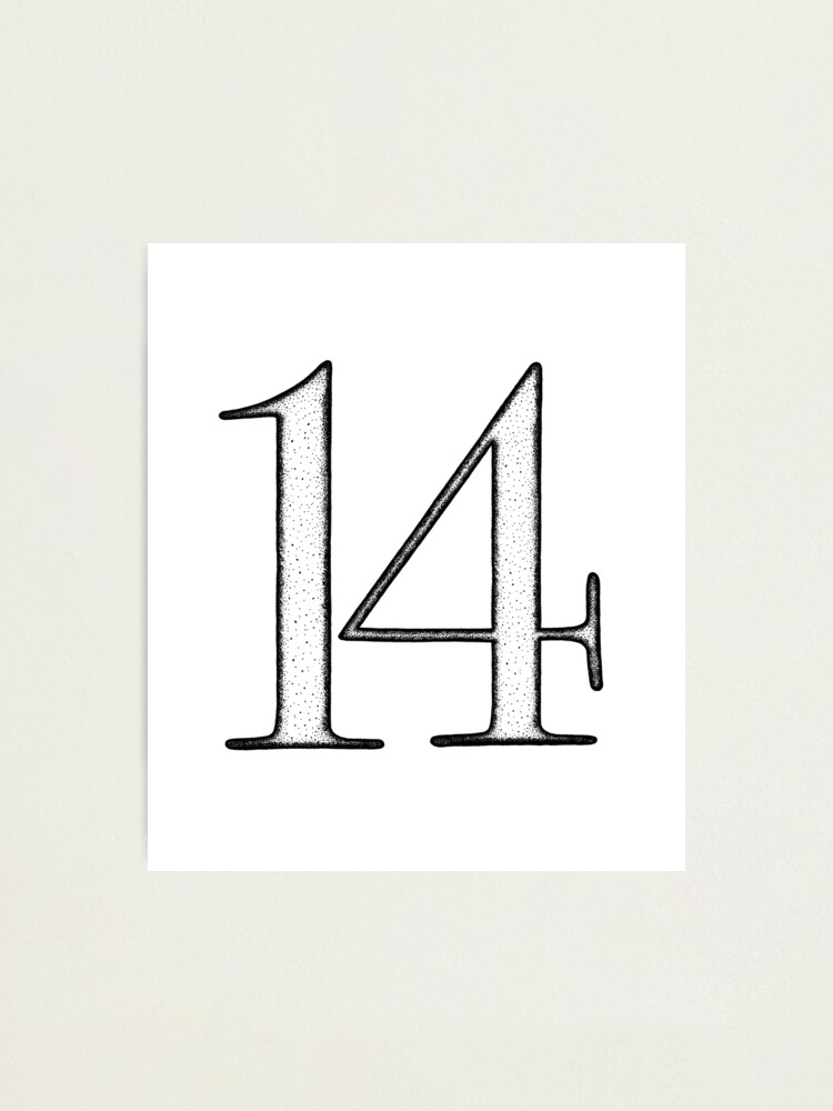 Lámina fotográfica «Ilustración Puntillismo Dotwork de Número 14» de ...