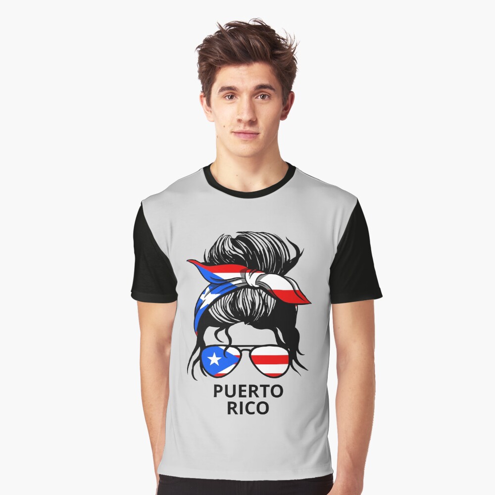 "Puerto Rico Flag - Puerto Rican Woman With Messy Bun I" Poster for ...