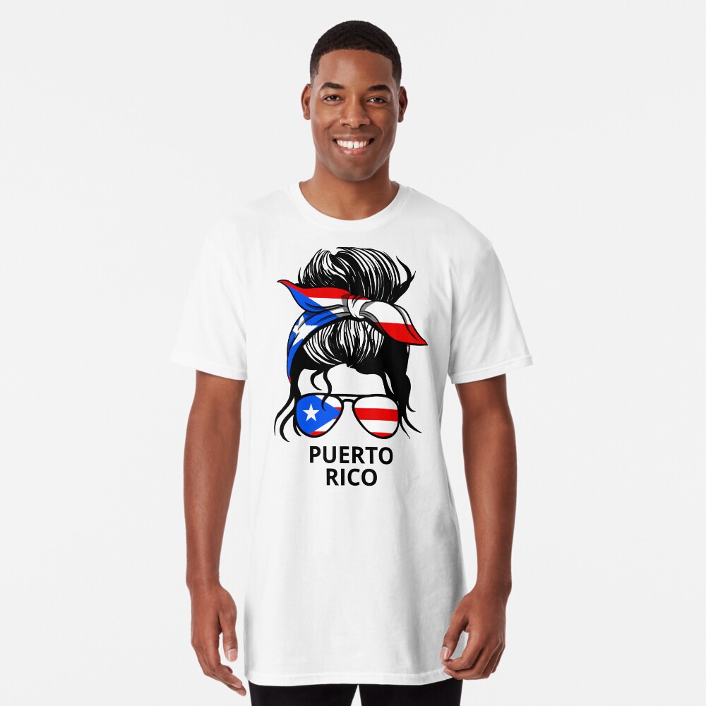 "Puerto Rico Flag - Puerto Rican Woman With Messy Bun I" Poster for ...