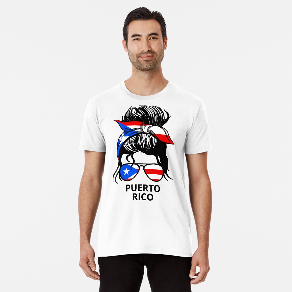 "Puerto Rico Flag - Puerto Rican Woman With Messy Bun I" Poster for ...