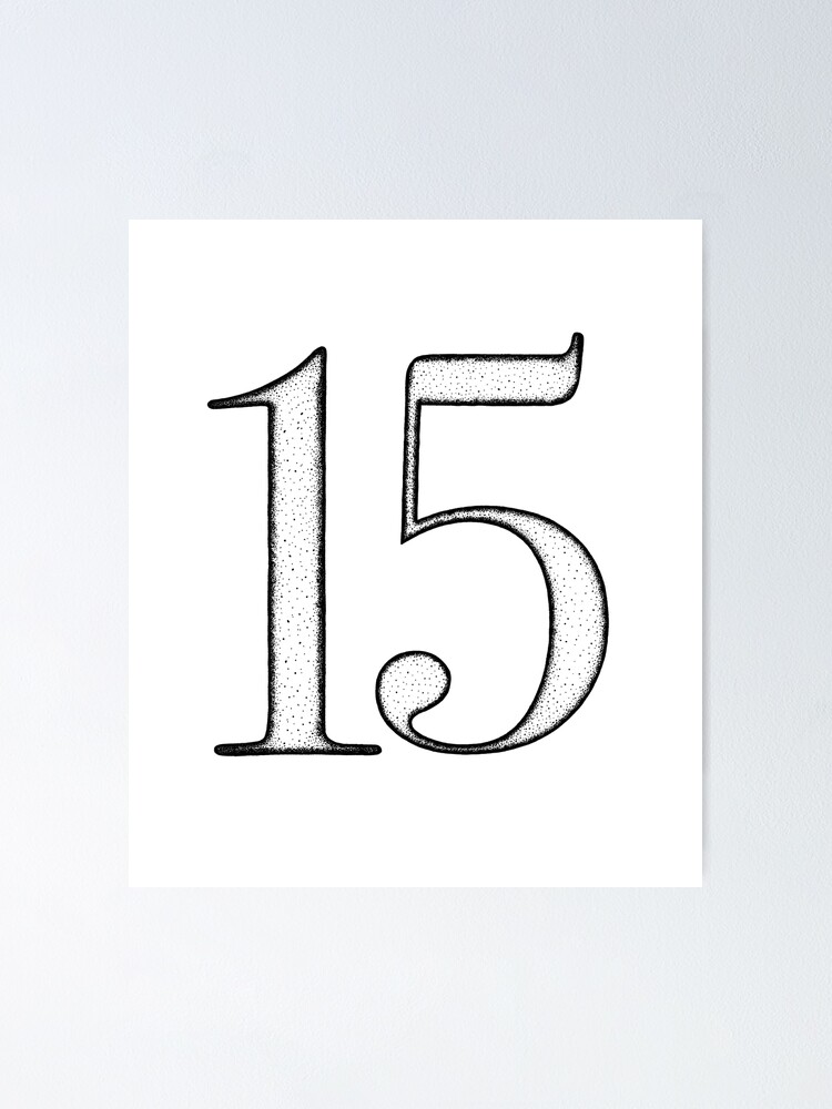"Dotart/Dotwork illustration of Number 15" Poster by MagnetitaBySil ...