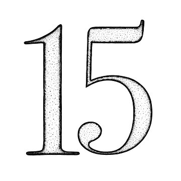 "Dotart/Dotwork illustration of Number 15" Photographic Print by ...