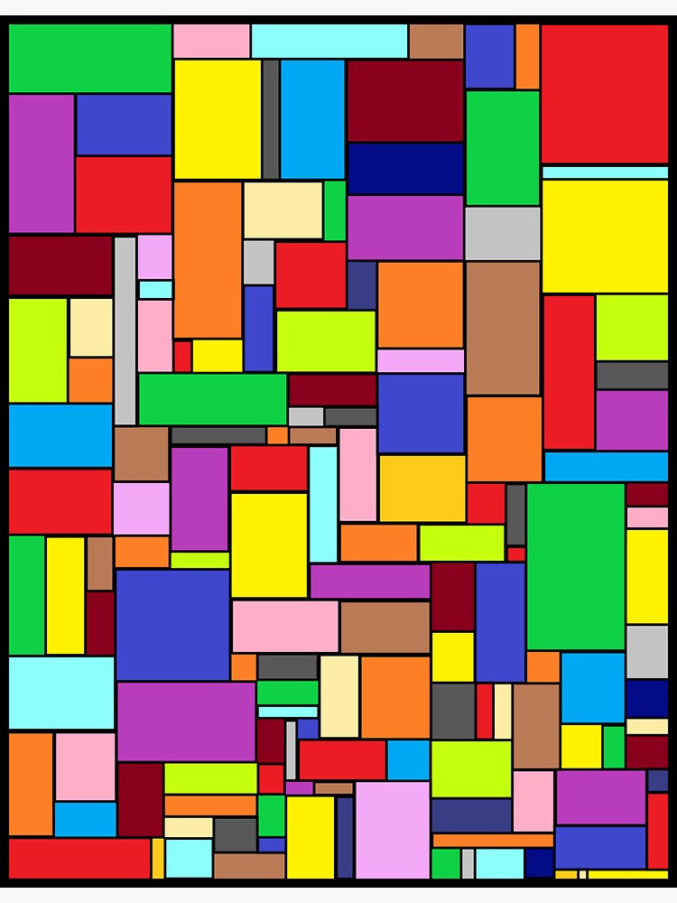 "festival of colors in rectangles" Sticker for Sale by PureArtStore ...