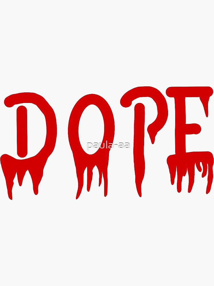 "dope red" Sticker for Sale by paula-aa | Redbubble
