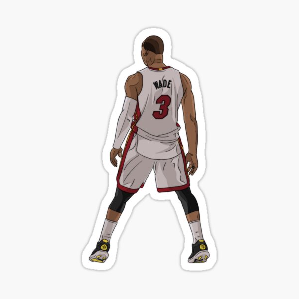 "Dwyane Wade " Sticker for Sale by ColoredByQua | Redbubble