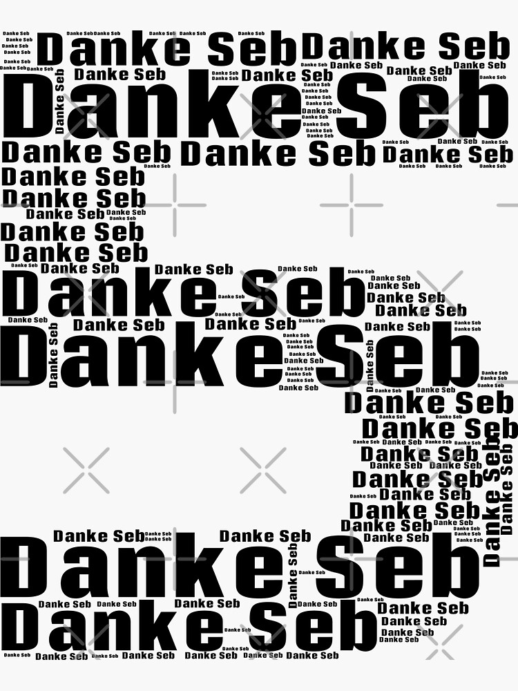 "Danke Seb - Number 5 Shape" Sticker for Sale by skyb0rn | Redbubble