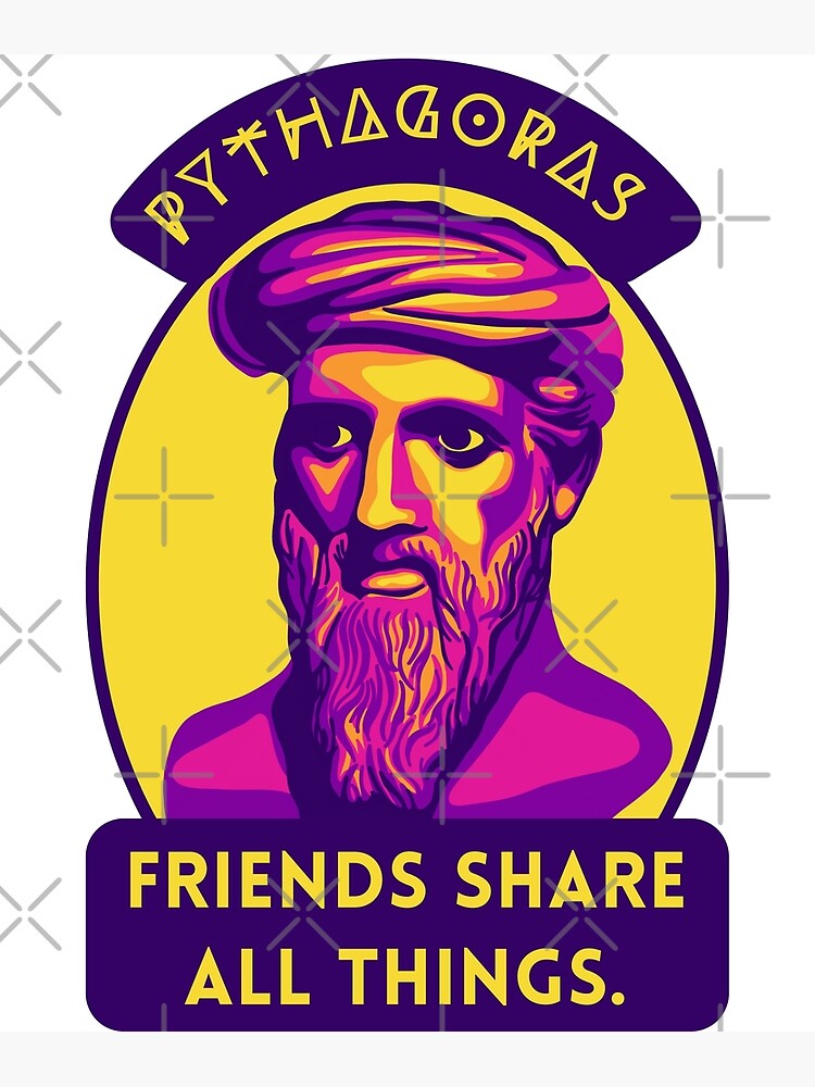 "Pythagoras Portrait and Quote" Poster for Sale by unhingedheather ...