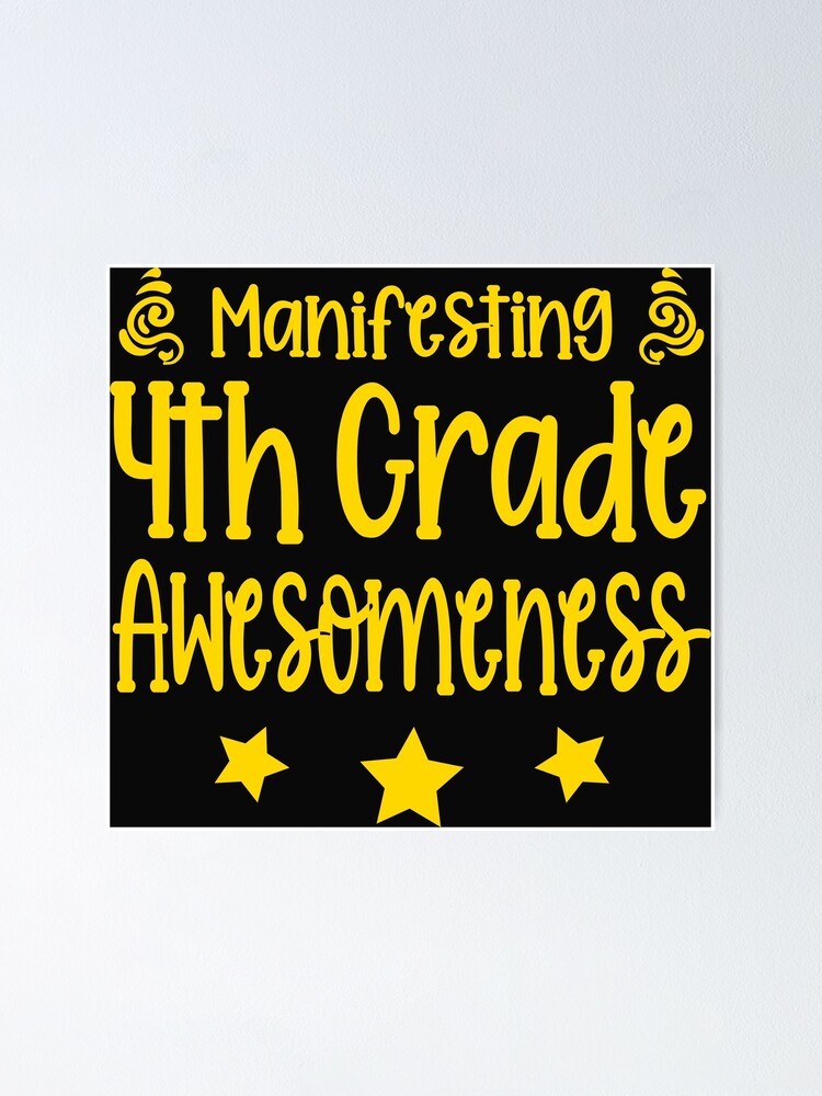 Poster « Retour à l'école Quatrième année Enseignant inspirant génial ...