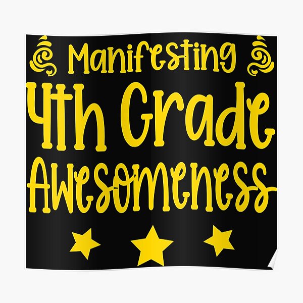 Poster « Retour à l'école Quatrième année Enseignant inspirant génial ...