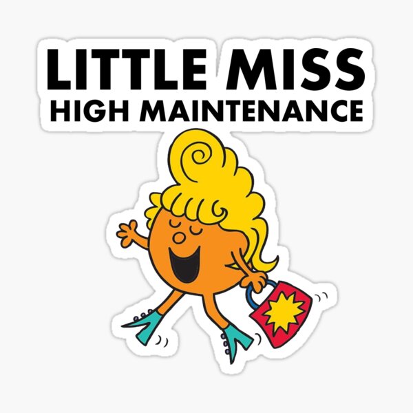 "little miss high maintenance" Sticker for Sale by pnkrose | Redbubble