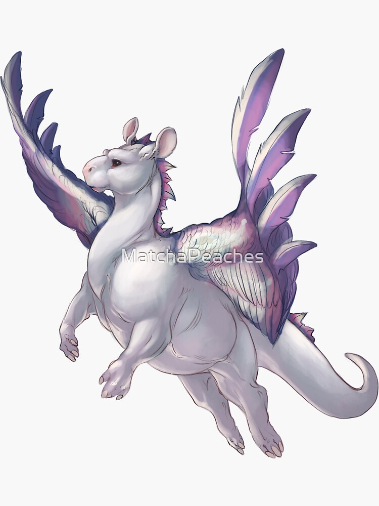 "Magic Dragon" Sticker for Sale by MatchaPeaches | Redbubble
