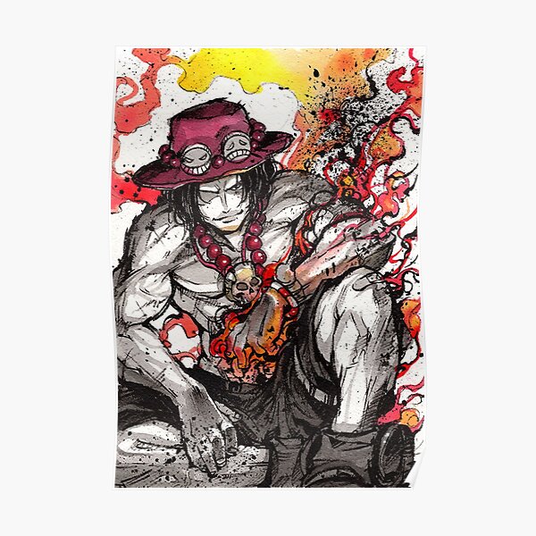 "Portgas D. Ace : One piece" Poster for Sale by XYPROW | Redbubble