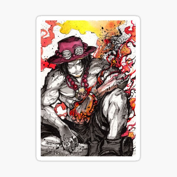 "Portgas D. Ace : One piece" Sticker for Sale by XYPROW | Redbubble