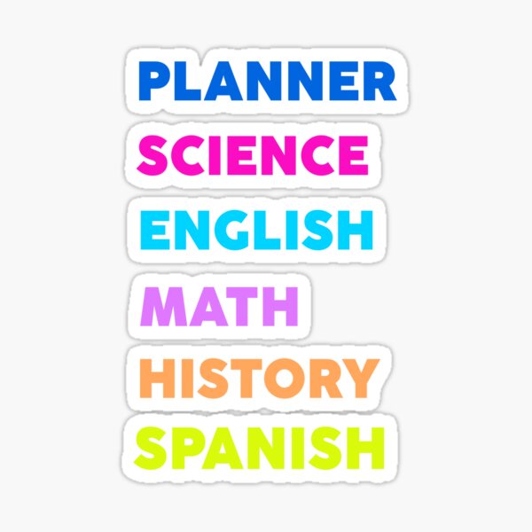 "Class Labels" Sticker for Sale by morganicdesigns | Redbubble