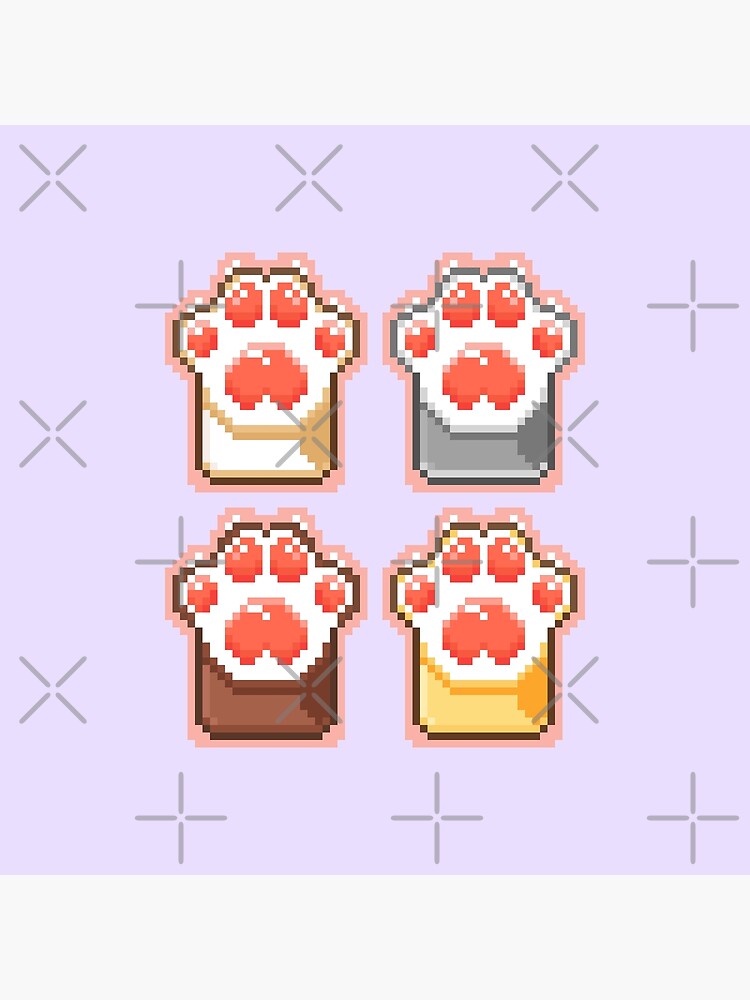 cat paws ~ cute pixel art ♡" Poster for Sale by milk-bun | Redbubble