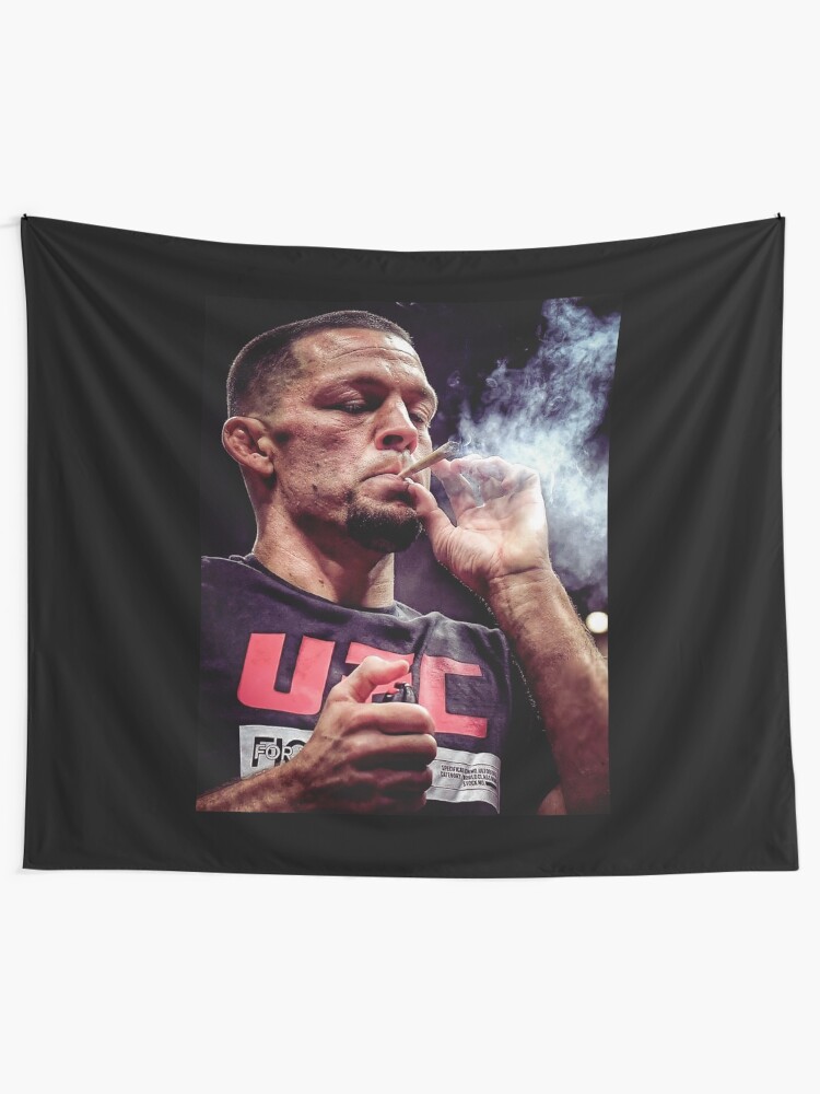 "Nate Diaz Poster Nate Diaz Smoking Weed UFC Nate Diaz Fighter Poster ...