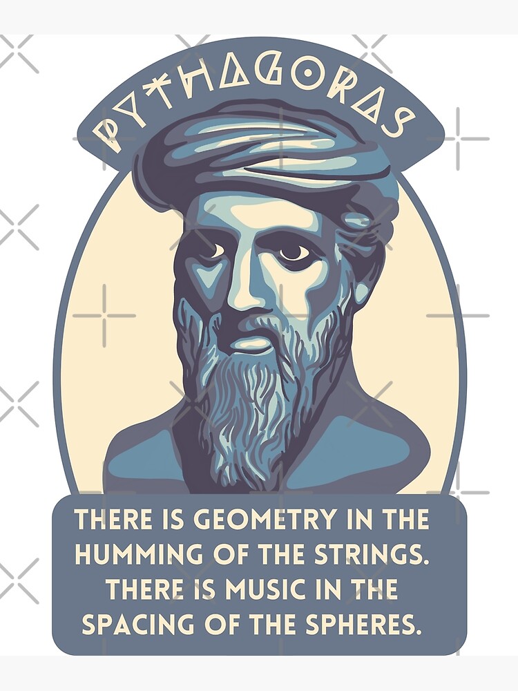 "Pythagoras Portrait and Quote" Poster for Sale by unhingedheather ...