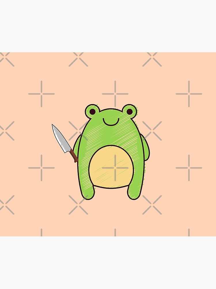 "Cute Cartoon Kawaii Frog holding knife | adorable knife animals ...