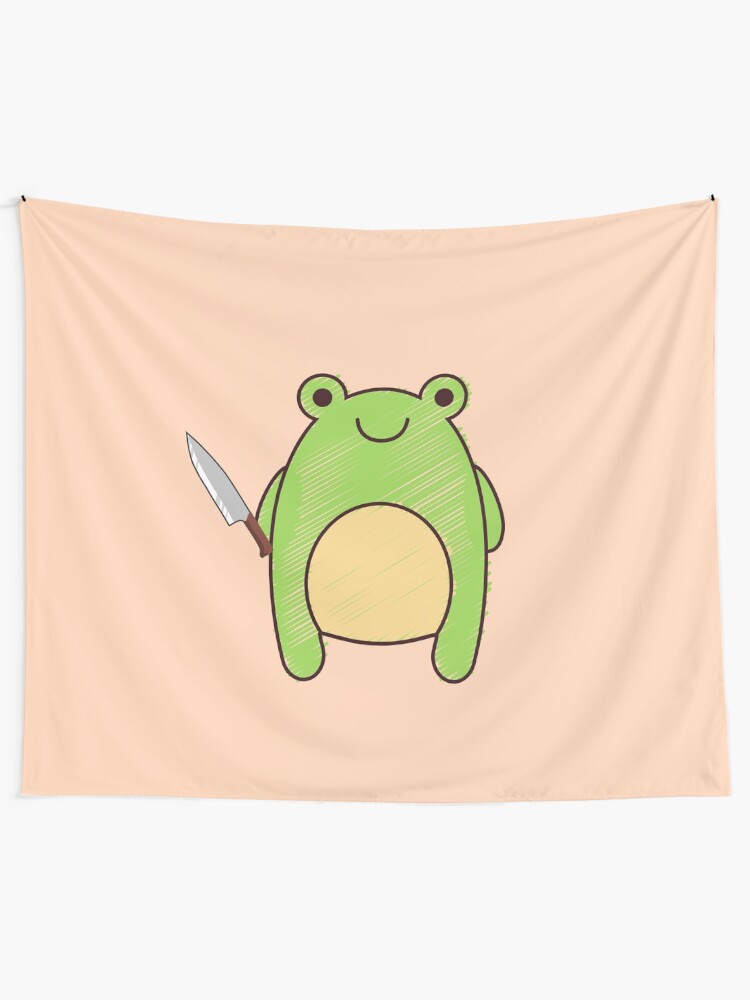 "Cute Cartoon Kawaii Frog holding knife | adorable knife animals ...
