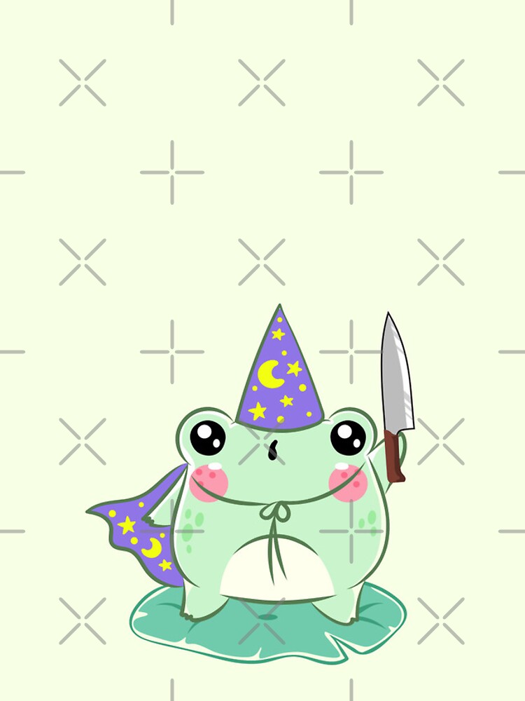 "Cute Cartoon Kawaii Frog holding knife | adorable knife animals ...