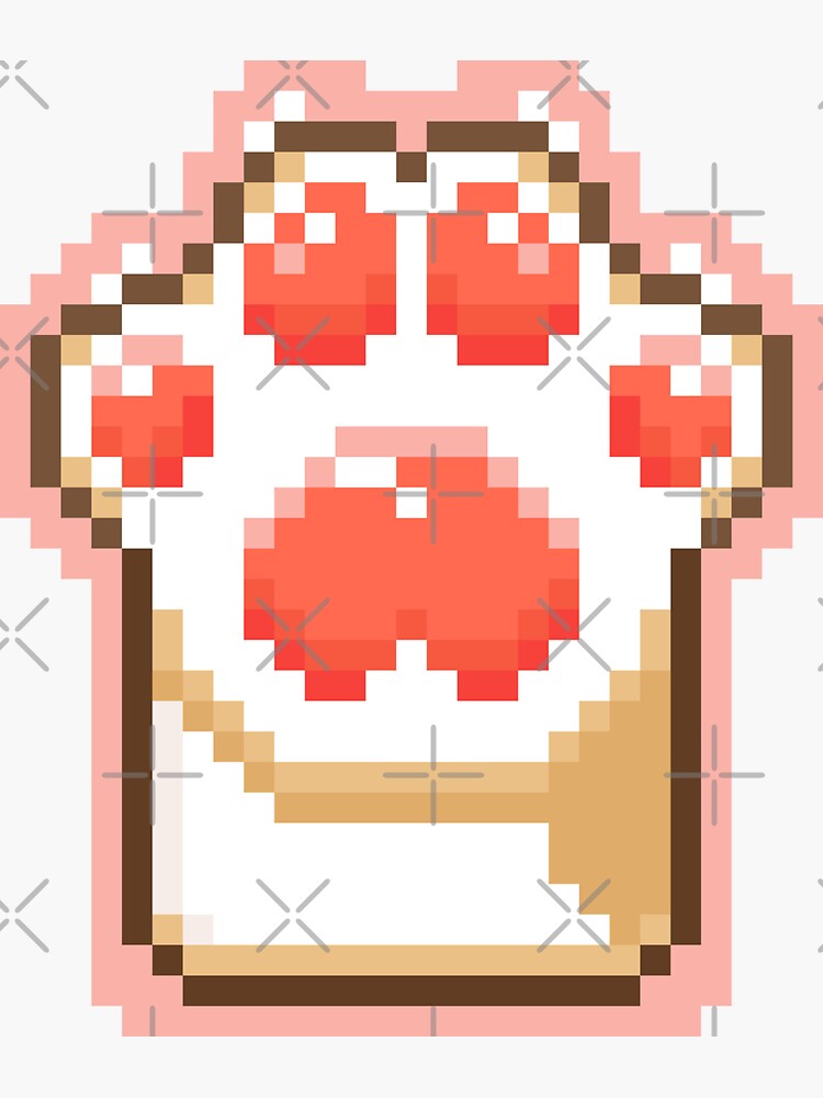 cat paw ~ cute pixel art ♡" Sticker for Sale by milk-bun | Redbubble