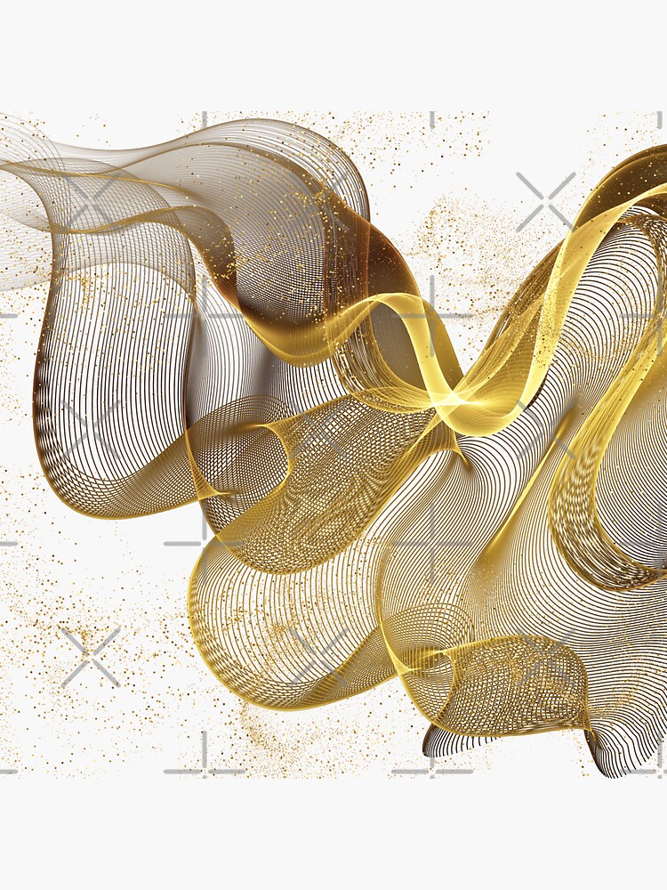 "GOLDEN SWIRLS " Sticker for Sale by QWEENFIESTY | Redbubble