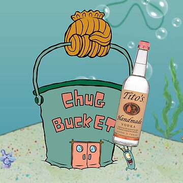 "Chug Bucket SpongeBob Art" Sticker for Sale by Livi Merrill | Redbubble