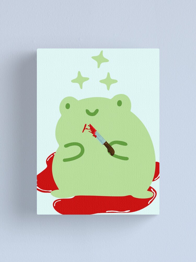 "Cute Cartoon Kawaii Frog holding knife | adorable knife animals ...
