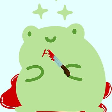 "Cute Cartoon Kawaii Frog holding knife | adorable knife animals ...