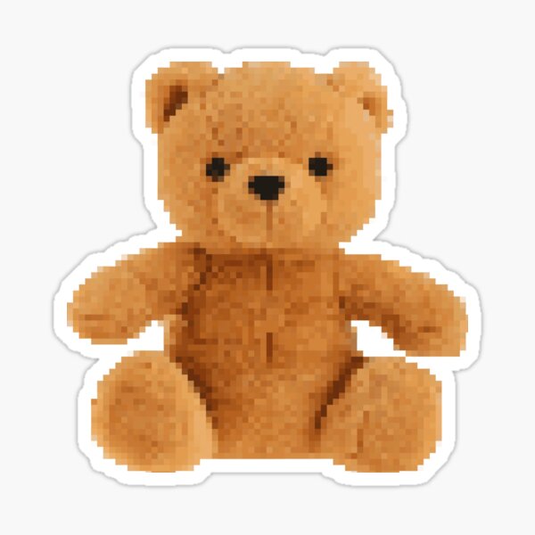 "Pixel Art Teddy Bear" Sticker for Sale by MniMa | Redbubble
