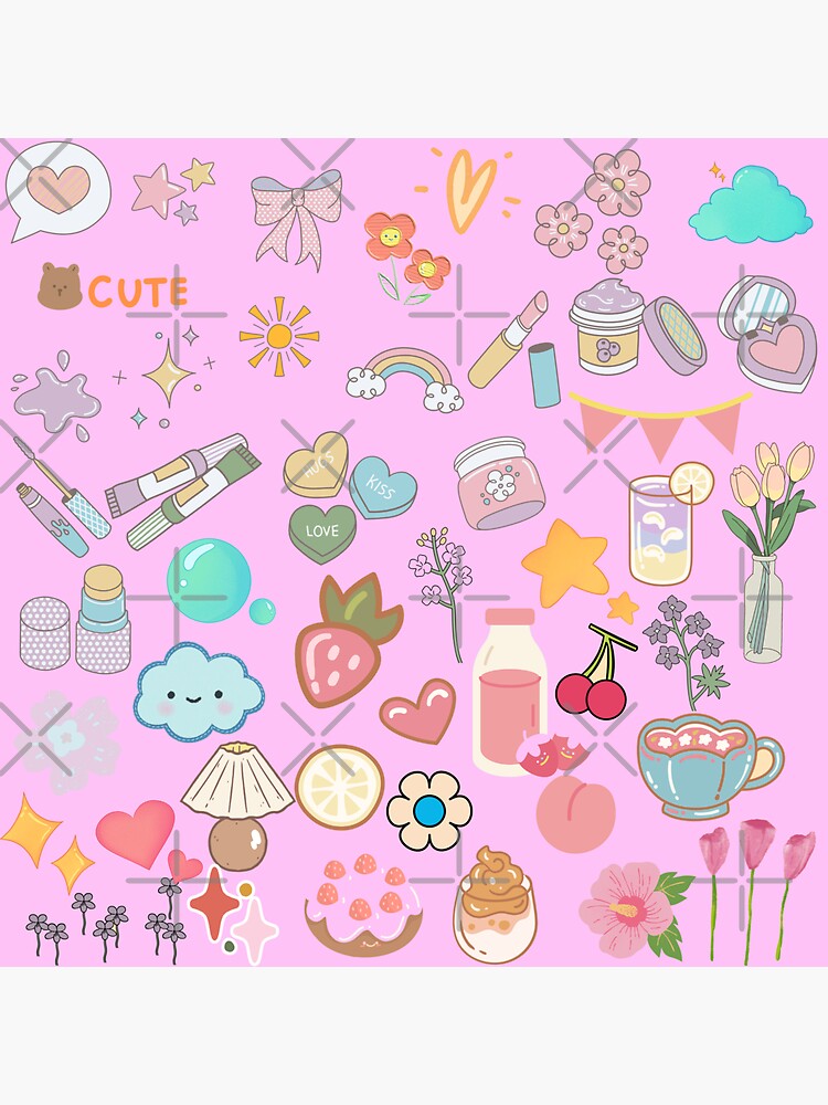 "cute object doodles " Sticker for Sale by amritv | Redbubble