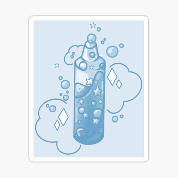 "Blue Liquid Crayon" Sticker for Sale by GummyBunnyArt | Redbubble