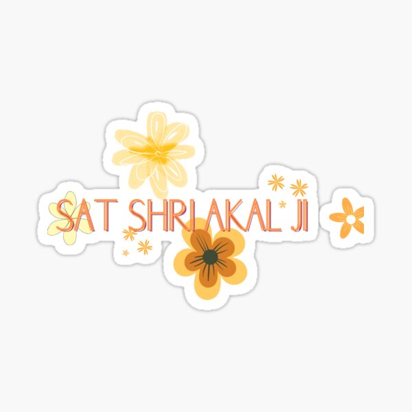 "Sat shri akal ji" Sticker for Sale by LilBubblie | Redbubble
