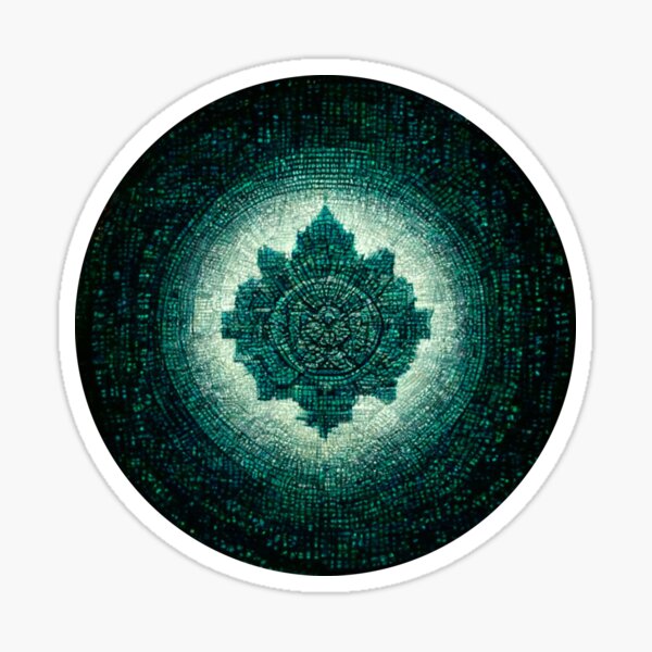 "Matrix Mandala Meditation" Sticker for Sale by worn | Redbubble