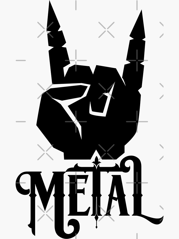 "Heavy metal peace hand sign" Sticker for Sale by portrait4you | Redbubble