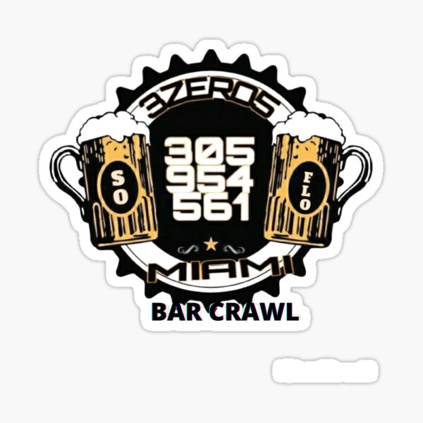 "BAR CRAWL company 2" Sticker for Sale by ILoveInTheBiz | Redbubble
