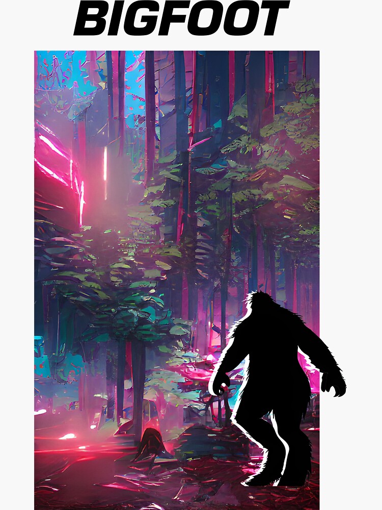 "BIGFOOT design" Sticker for Sale by delaneygraphics | Redbubble