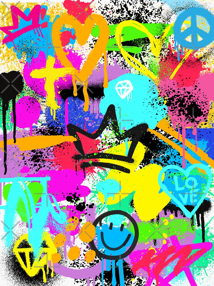 "Retro Preppy Asthetic Fresh Spray Paint Graffiti Art" Sticker for Sale ...