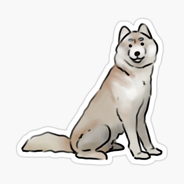 "White Husky" Sticker for Sale by DoggyDoodles- | Redbubble